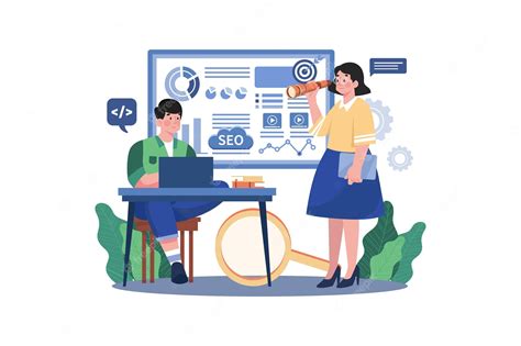 Premium Vector Seo Monitoring Illustration Concept On White Background