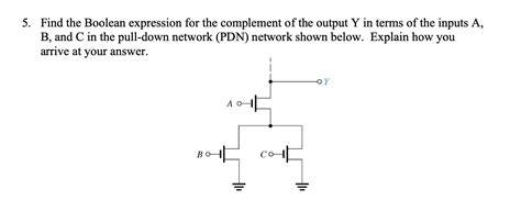 Solved Find The Boolean Expression For The Complement Of The
