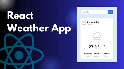 Weather App With Reactjs Web Development Reactjs Project Youtube
