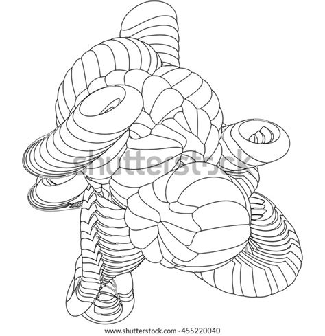 Vector Illustration Abstract Complex Structure Consisting Stock Vector