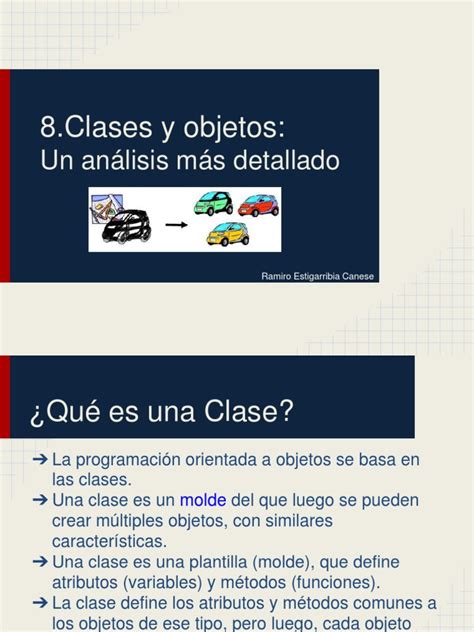 8clases Y Objetos En Java Pdf Objeto Informática Clase