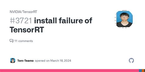 Install Failure Of TensorRT Issue NVIDIA TensorRT GitHub