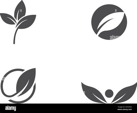 Leaf Logo Vector Template Stock Vector Image Art Alamy