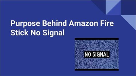 How To Fix Amazon Firestick No Signal Issue EatHappyProject