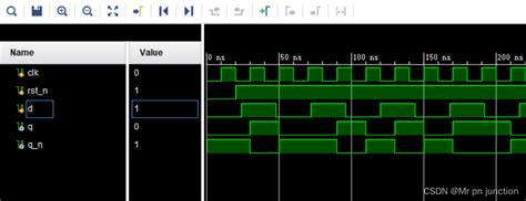 verilog实现与仿真d触发器 csdn博客