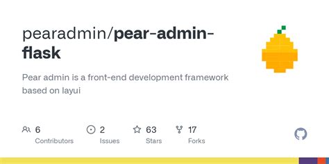 Github Pearadminpear Admin Flask Pear Admin Is A Front End