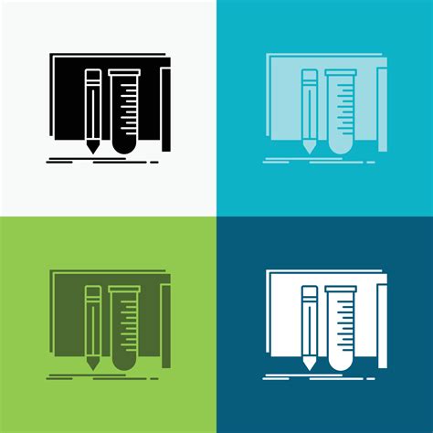 Build Equipment Fab Lab Tools Icon Over Various Background Glyph