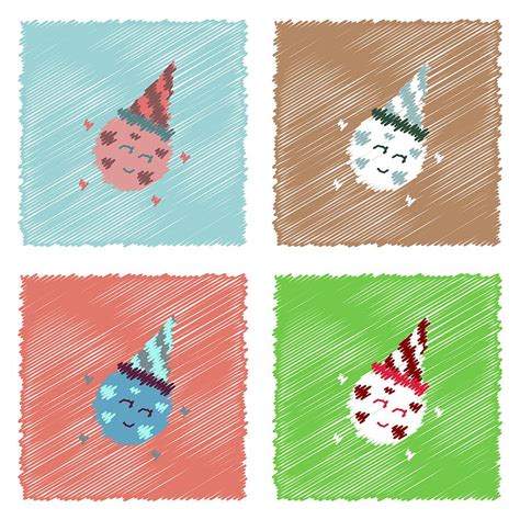 벡터 플랫 아이콘 디자인 컬렉션 행복 행성 Ai Eps Uidownload