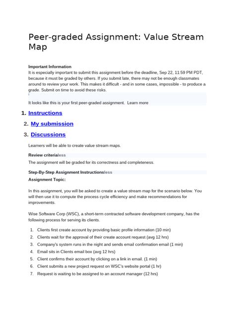 2 4 Peer Graded Assignment Value Stream Map Pdf