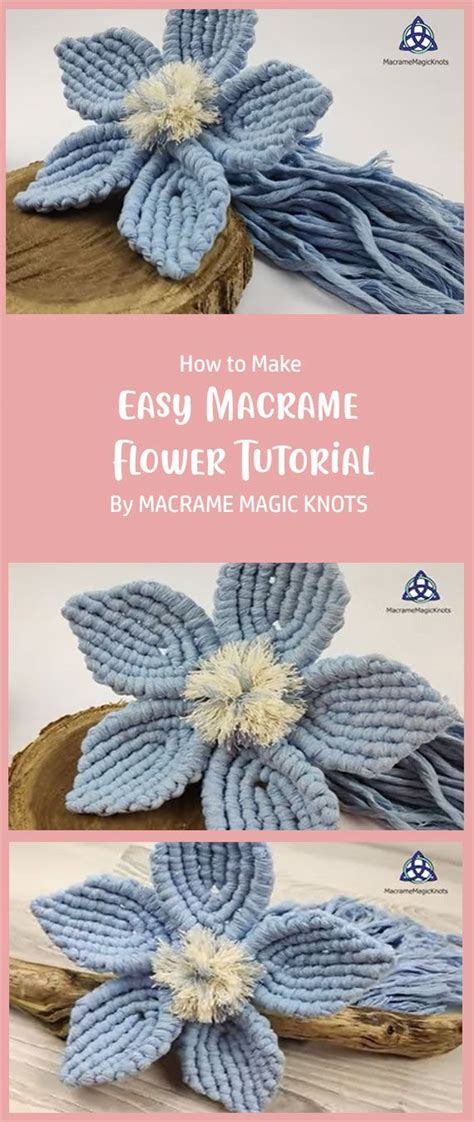 Easy Macrame Flower Tutorial By MACRAME MAGIC KNOTS Free Macrame Patterns Macrame Patterns