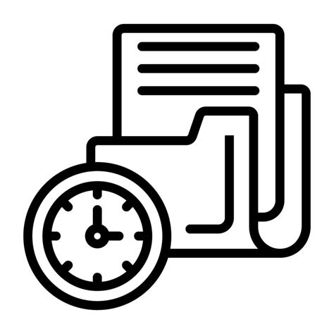 Icon Of Folder Backup Linear Design 40203761 Vector Art At Vecteezy
