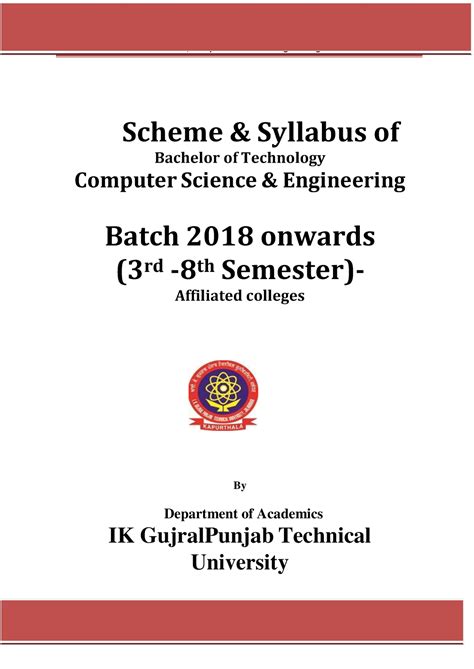 b tech cse sem3 6 07012021 ik gujral punjab technical university kapurthala b tech computer