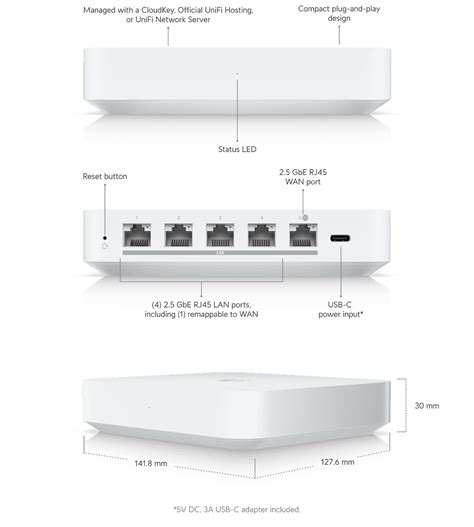 Unifi Gateway Max Tech Specs