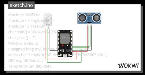 Ultrasonic Anddht Wokwi Esp32 Stm32 Arduino Simulator