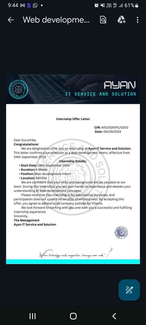 Suruthika Ravi On Linkedin Webdevelopment Internship