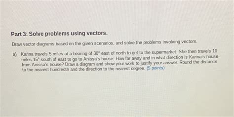 Solved Part Solve Problems Using Vectors Draw Vector Diagrams Based Course Hero