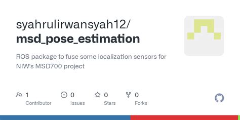 Github Syahrulirwansyah12msdposeestimation Ros Package To Fuse