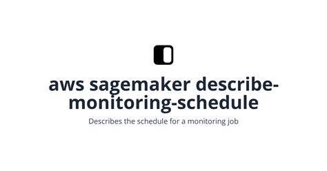 Aws Sagemaker Describe Monitoring Schedule Fig