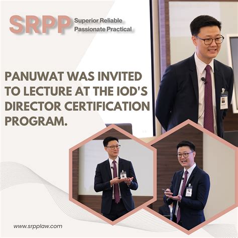 Panuwat Was Invited To Lecture At The Iods Director Certification Program