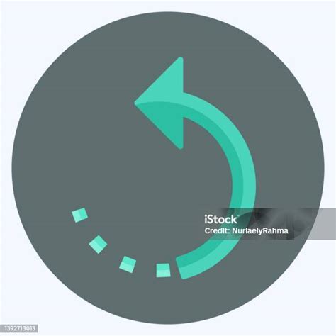 아이콘이 왼쪽으로 회전합니다 사진 편집 기호에 적합합니다 플랫 스타일 편집 가능한 간단한 디자인 디자인 템플릿 벡터 간단한 기호 그림 그래픽 사용자 인터페이스에 대한 스톡