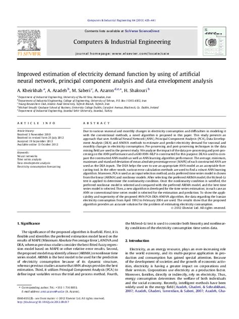 Pdf Improved Estimation Of Electricity Demand Function By Using Of Artificial Neural Network