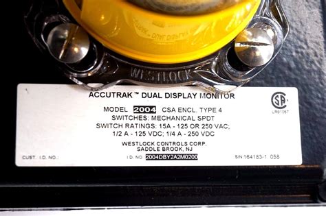 New Tyco Westlock 2004dby2a2m0200 Pneumatic Valve Position Indicator