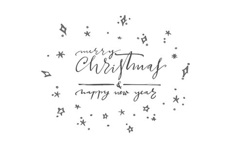 메리 크리스마스와 새해 새해 문자 문구와 그래픽 일러스트 템플릿입니다 인사말 카드 초대와 함께 Xmas 문구 빈티지 일러스트 0
