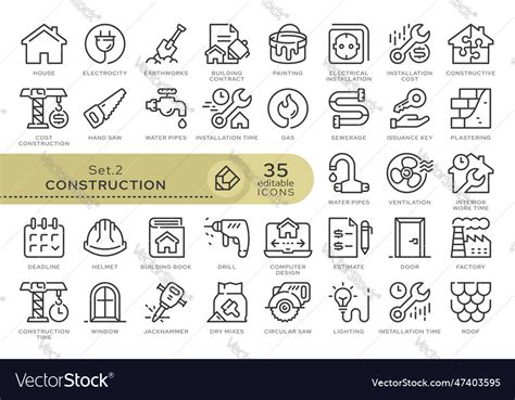 Set Icons Construction 02 Royalty Free Vector Image
