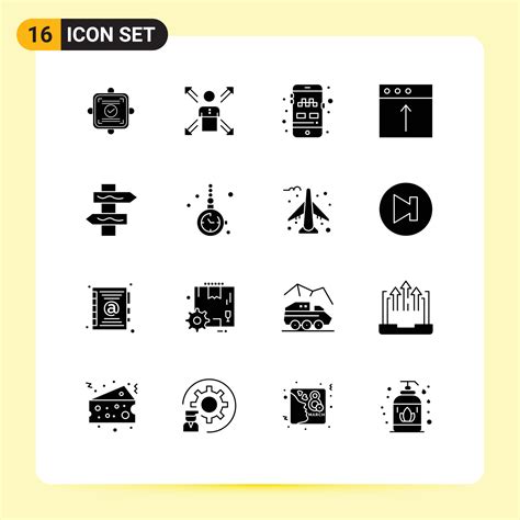 Universal Icon Symbols Group Of 16 Modern Solid Glyphs Of Mac App Human