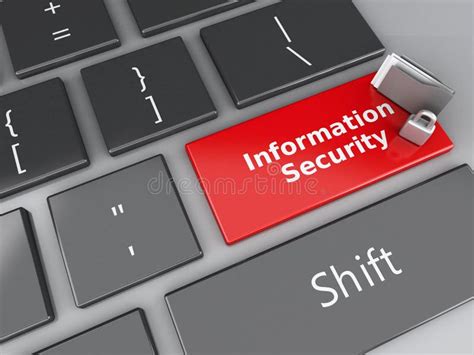 Padlock Folder And Information Security On Computer Keyboard Stock Illustration Illustration