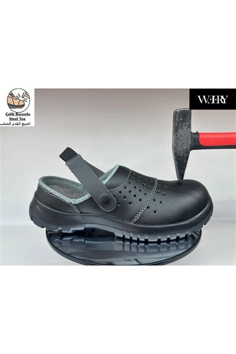 e e Mekap 210 S1 Siyah Unisex Ortopedik Tabanlı Çelik Burunlu Gıda