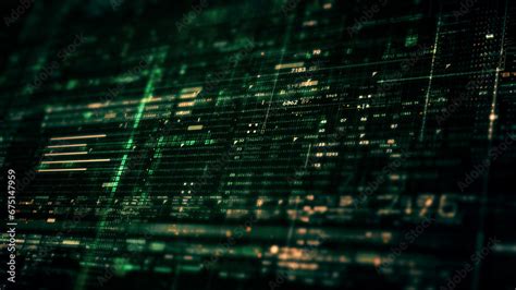 Immersive Data Matrix Simulation Ui With Cutting Edge Digital Environment With A Dynamic And