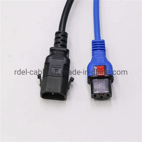 Locking Iec C14 To C13 Power Cords Red China Cpu Pdu Power Cord C14 To C13 10 Amp Locking