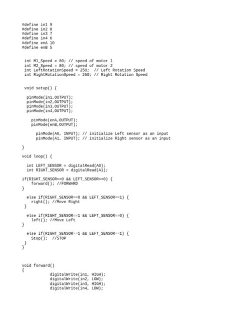 Code For Line Follower Robot Car Pdf