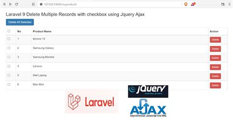 Laravel 9 Delete Multiple Records With Checkbox Using Jquery Ajax