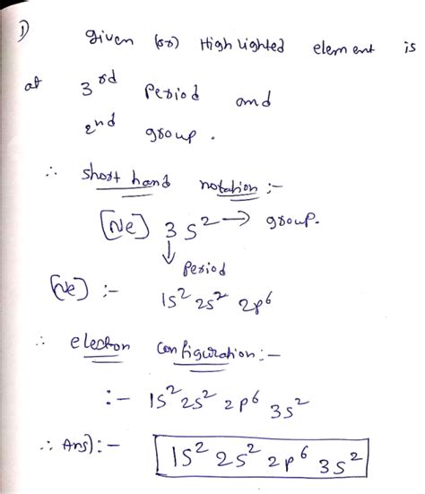 Write The Electron Configuration Of An Atom Of The Element Highlighted