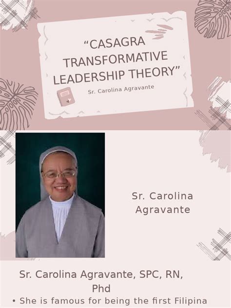 Casagra Tranformative Leadership Theory Pdf Nursing Leadership