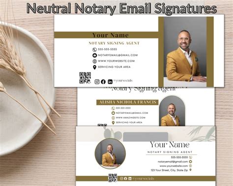 Professional Notary Email Signature Template Editable Digital Download For Notary Publics