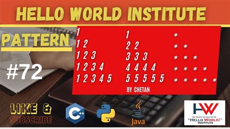 Tringle Pattern Basic To Advance In C Python Java Logical Programming Helloworld
