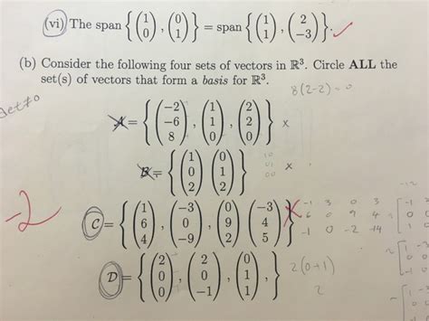 Solved Consider The Following Four Sets Of Vectors In R 3 Chegg Com