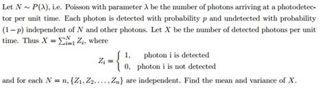 Let N P Lambda I E Poisson With Parameter Lambda Chegg Com