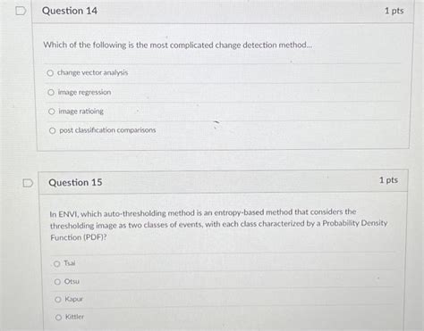 Solved Question 14 1 Pts Which Of The Following Is The Most