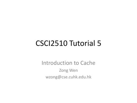 Ppt Csci2510 Tutorial 5 Powerpoint Presentation Free Download Id4521216