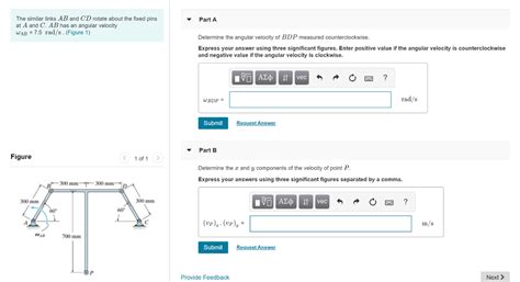 Solved The Similar Links Ab And Cd Rotate About The Fixed