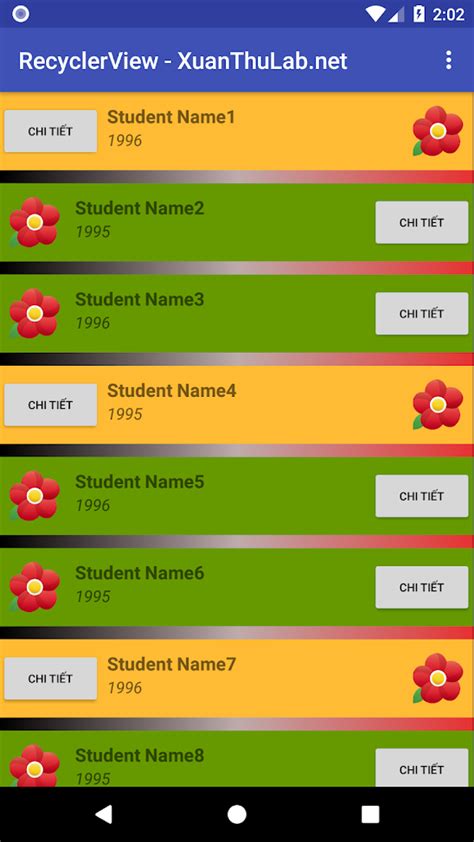 Sử Dụng Recyclerview Trong Lập Trình Android