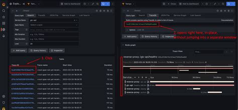 Link Trace Search With Trace View In Dashboard Like It Is Possible