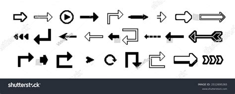 8 Bit Pixel Arrows Vector Big Stock Vector Royalty Free 2512695265 Shutterstock