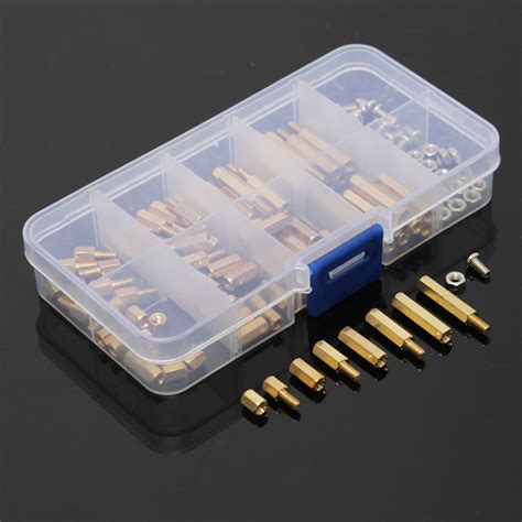 120pcs Pcb M3 Hex Male Female Threaded Brass Spacer Standoffs Screw Nut