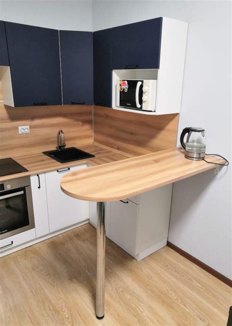 Кухонный гарнитур «Майли Маленькая П образная С барной стойкой Купить в интернет магазине