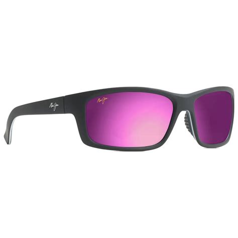 Maui Jim Sunglasses Kanaio Coast Noir Mat Blanc Bleu Maui Sunrise